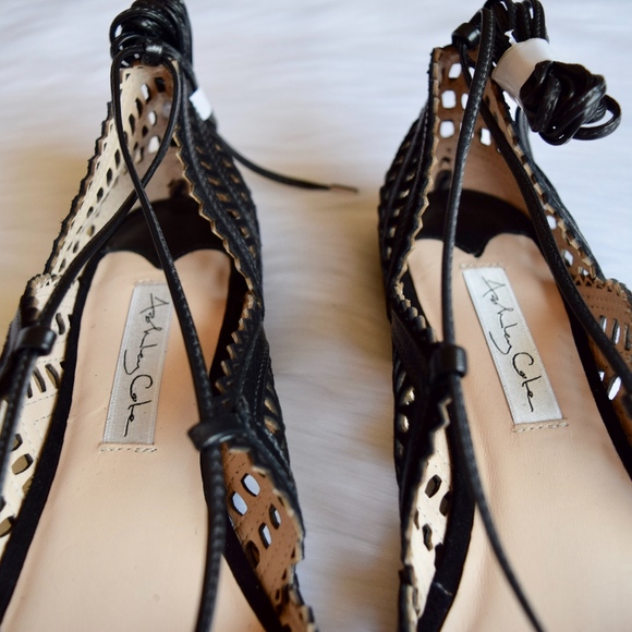 Ashley Cole | Shoes | Ashley Cole Abigail Laser Cut Laceup Flat | Poshmark
